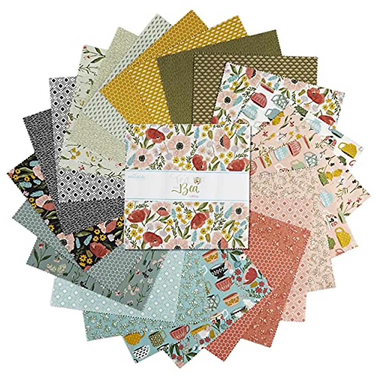 Riley Blake Designs Riley Blake Tea with Bea 10'' Stacker 42 Pcs, Multi