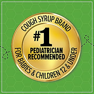 Zarbee's Kids Cough + Mucus Daytime for Children 2-6 with Dark Honey, Ivy Leaf, Zinc & Elderberry, 1 Pediatrician Recommended, Drug & Alcohol-Free, Mixed Berry Flavor, 8FL Oz