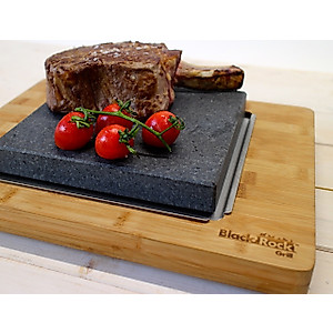 Black Rock Grill Big Sizzle Steak Platter - Premium Large Steak Stone Set for Serious Steak Lovers.