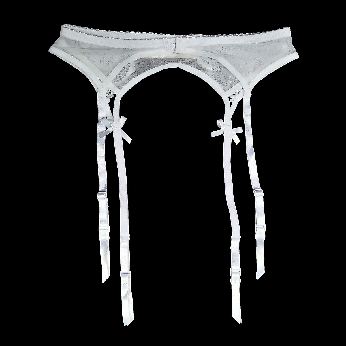 TVRtyle Women’s White Metal Clips Sexy Garter Belts for Stockings S512 (X-Large, White)
