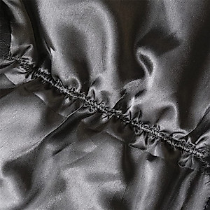 Fashowlife Faux Fur Cloak Shawl Fur Scarf Warm Wrap Stole Shrug Autumn Winter For Wedding Party (Black Shawl)