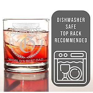 Personalized Etched 11oz Whiskey Glass - Custom Engraved Bourbon Customized Gifts for Men, Dad Scotch Drinking Birthday Glasses, Groomsmen Gifts, Liquor Cocktail Rocks Old Fashioned, Scott Monogram