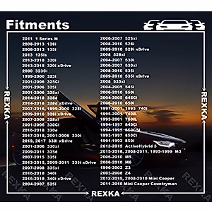 Rexka 25 pcs Fender Liner Bumper Cover Splash Shield U Type Nut Clip Compatible with BMW 07129904150 E36 E46 E60 E63 E88 E90