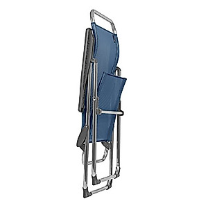 Lafuma Alu Cham Folding Armchair (Ocean Blue, Set of 4) Foldable Deck and Patio Chairs