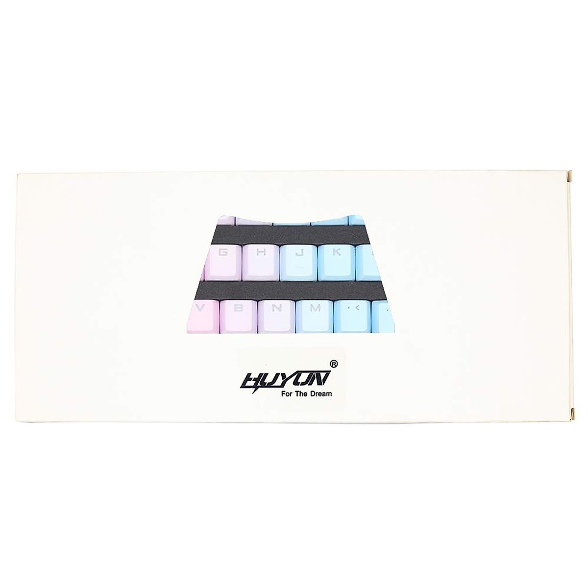 Gradient Color Keycap 37 PBT Double Shot Injection Backlit Keycaps Replacement for Cherry/ikbc/NOPPOO/Ducky Mechanical Gaming Keyboards (Sunset Gradient Color)