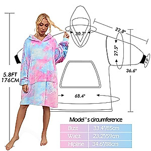 Wearable Blanket Hoodie for Women Girls - Fleece Oversized Sweatshirt Blanket Christmas Birthday Gifts Ideas, Super Soft Warm Sherpa Fuzzy Hoodie, Comfortable Giant Hooded Blanket for Adult Teen Kid