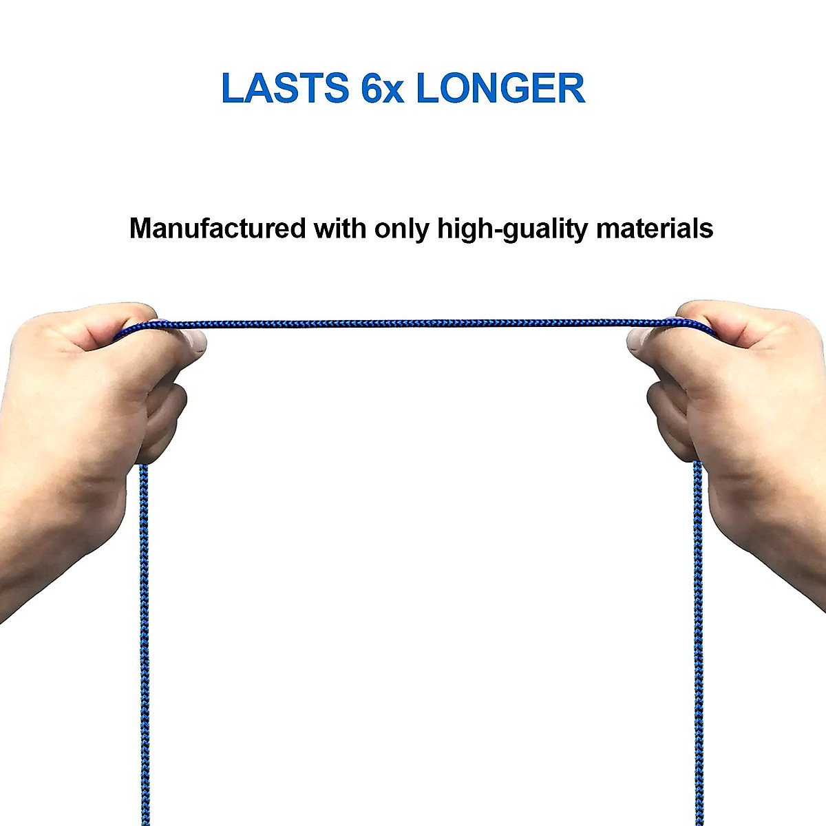 cugunu iPhone Charger, 5 Pack 3/3/6/6/10FT Apple MFi Certified USB Lightning Cable Nylon Braided Fast Charging Cord Compatible for iPhone 14/13/12/11/X/Max/8/7/6/5/SE/Plus/iPad - Black Blue