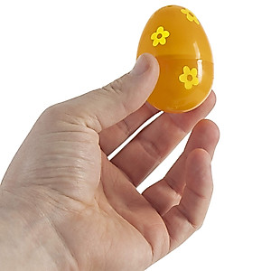 PREXTEX Easter Eggs 100 count, Bulk Plastic Easter Eggs, Colorful Designed Printed Hinged Unfilled Easter Eggs In Polly Bag Easter Egg Hunt