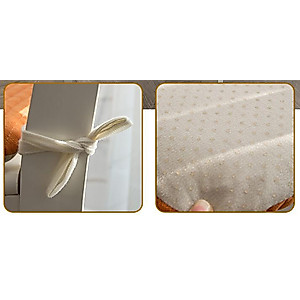 Happiness Decoration Chenille Chair Cushions for Dining Chairs 4 Pack Chair Pads with Ties Soft Non Slip Rubber Back Seat Cushions Machine Washable U Shape Chair Pads,17" x 15.7" (Grey, 4)