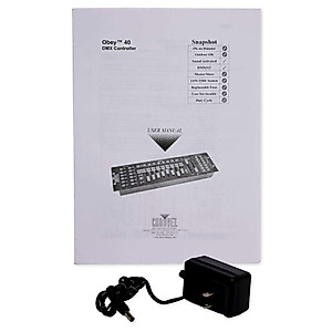 Chauvet Obey 40 Universal Dmx 512 Controller with 192 Channels and Midi Compatibility + Chauvet Dmx3p25ft Dmx Xlr Female to Male Dmx Cable