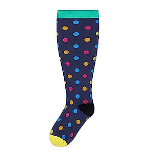 American Trends Plus Size Compression Socks for Women Circulation-Best Support for Sport Running Cycling Athletic 1 Pair Polka-Dot 4XL