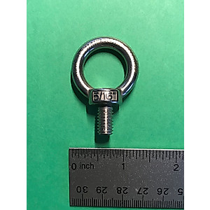 US STAINLESS 4 Pieces Stainless Steel 316 5/16" Lifting Eye Bolt 5/16" UNC Marine Grade Pitch of 18