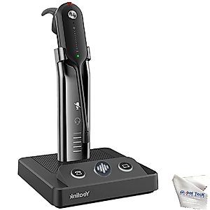 Global Teck Worldwide Yealink WH63 Mono Convertible UC Headset Bundle, Connects to Desk Phone, PC,Mac, Softphones - Works with Teams, Zoom, RingCentral, 8x8, Vonage, GTW Microfiber Included