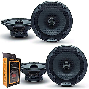 (2) Pairs of Alpine SPE-6000 120W 6.5" 2-Way Type-E Coaxial Speakers w/Silk Tweeters Plus Gravity Mobile Bracket Holder Bundle