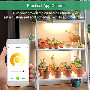 Grow Light for Indoor Plants Abonnyc 96 LEDS Plant Grow Light Strips 10 Inch Warm White Light & Red Light Full Spectrum with Auto On/Off Timer Sunlike Small Grow Lamp for Hydroponics Succulent, 4 Bars