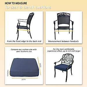 Sunshine Outdoor Patio Cushion Quarry Midnight Outdoor Chair Cushion 20x20 inches with Zipper, Suitable for Patio Furniture and Most Home Depot Furniture 2-Pack