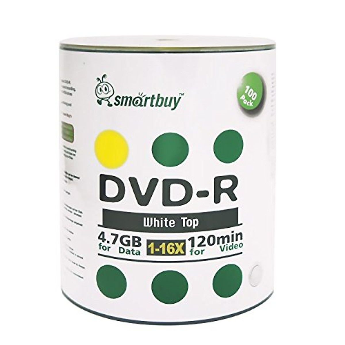 Smart Buy 400 Pack DVD-R 4.7gb 16x White Top Blank Data Video Movie Record Disc, 400 Disc 400pk