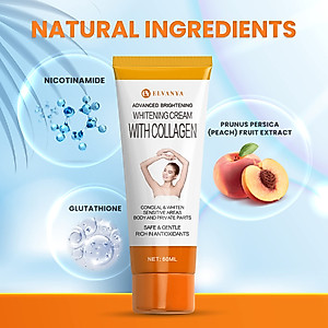 Dark Spot Cream, Brightening Cream, Underarm Cream for Armpit, Skin, Body, Elbows, Knees, Neck, Private Areas