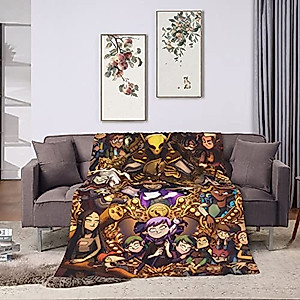 atgzfdr The Owl Anime House Blanket Throw Blankets Ultra Soft Flannel Lightweight Throws for Couch, Bed,All Seasons Use 80"x60"