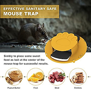 Bucket Lid Mouse/Rat Trap, Flip N-Slide Automatically Resets Humane Or Lethal Trap Door Style, 5 Gallon Bucket Mouse Lid Trap Indoor Outdoor