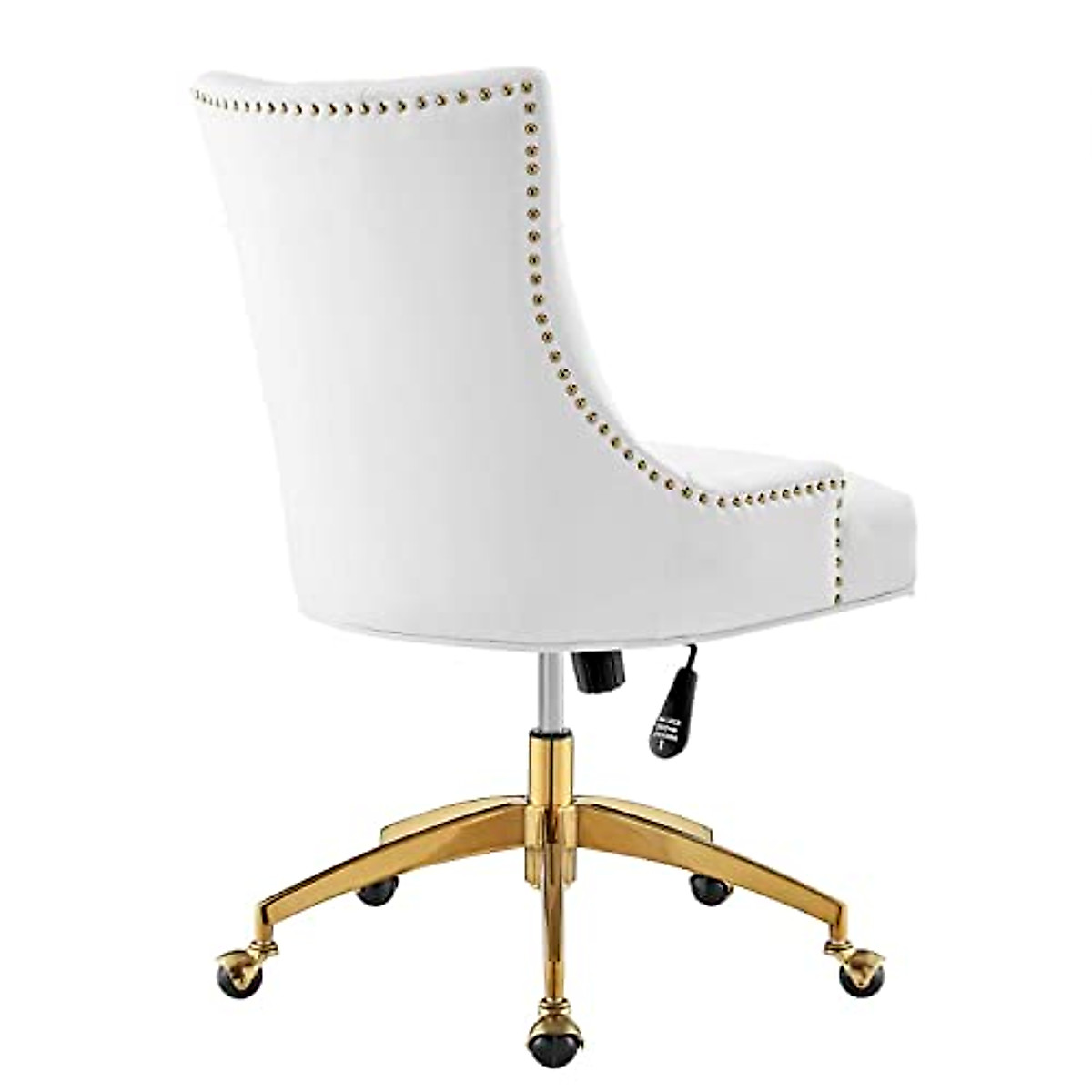 Modway Regent Tufted Performance Velvet Swivel Office Chair in Gold White