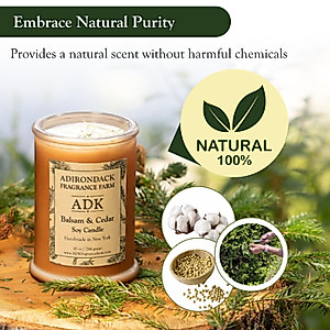 ADK Balsam & Cedar Scented Candle, 20 Oz Natural Aromatherapy Candle for Home Decor & Kitchen Décor, Relaxing Plant-Based Wax Candles for Christmas Gift