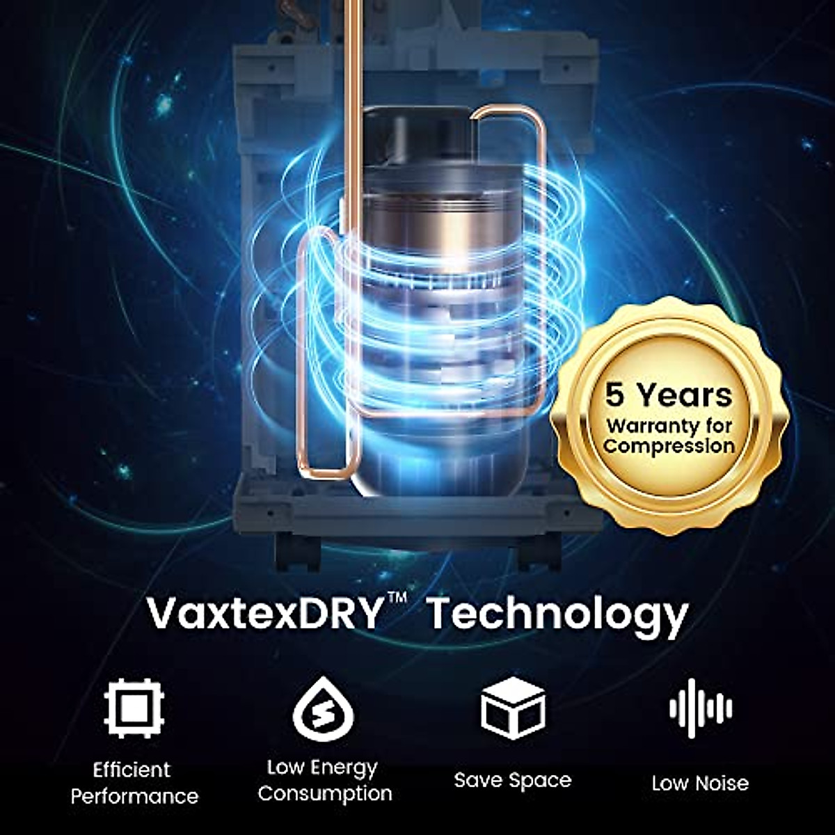 Vellgoo 3,200 Sq.Ft Energy Star Dehumidifier for Basement with Drain Hose, 36 Pint DryTank Dehumidifiers for Large Room, Suit for Garden Hose, Intelligent Humidity Control, 24H Timer White