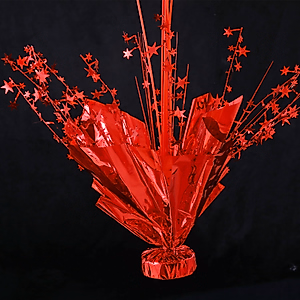 2 Set Red Table Balloons Centerpiece with 12 Red and Confetti Balloons Stand Kit for Graduation Birthday Party Baby Shower Merry Christmas Valentine's Wedding Prom Cake Table Decorations