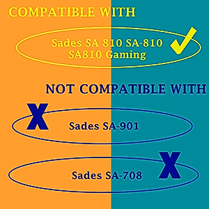 TaiZiChangQin Upgrade Ear Pads Ear Cushions Replacement Compatible with Sades SA810 SA-810 SA810 Gaming Headphone ( Protein Leather Earpads )