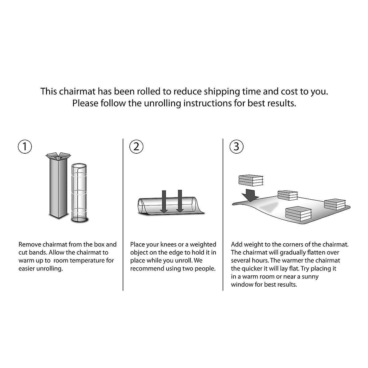 Deflecto EconoMat Clear Chair Mat, Hard Floor Use, Rectangle, Straight Edge, 46” x 60” (CM2E442FCOM)