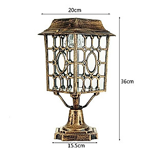 MODEBHD Simple Modern Waterproof Outdoor Column Light Solar LED Landscape Garden Pillar Lamp Professional Rainproof Rust Prevention Aluminum Post Light Villa Lawn External Glass Guardrail Porch Lights