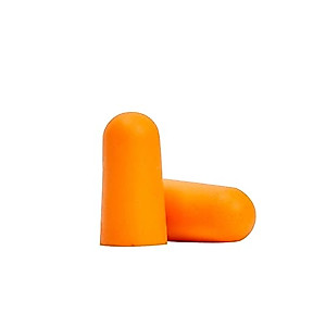 100-Pairs of Soft Foam Ear Plugs Individually Wrapped for Sleeping, Noise-Canceling, Disposable, Bulk Set for Concert, Music Festival, Sleep (Orange, 0.5x0.95 in)