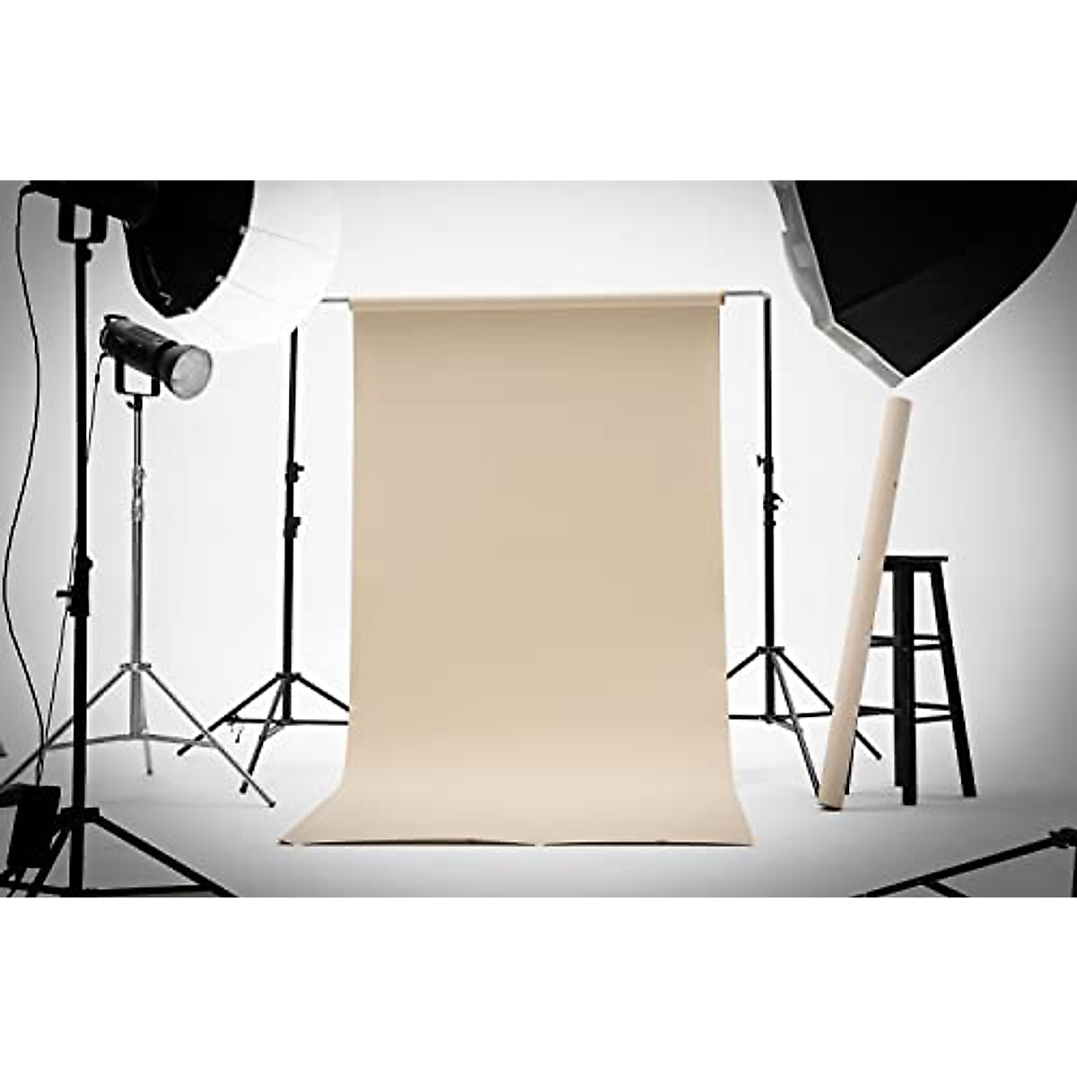 Kate Seamless Paper Backdrop for Photography Beige Cream Photo Backdrop Paper (53''x16.4' Ivorine)