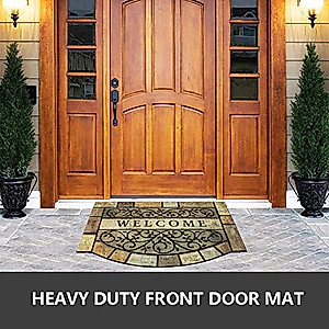 Welcome Door Mats 24"x36" Heavy Duty Front Door Mat Outdoor Large Doormats with Non-Slip Rubber Backing Outdoor Welcome Mats for Front Door Entryway,Garage,Patio,High Traffic Area