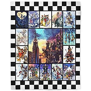AdrianSantiag Throw Sherpa Fleece Blanket Kingdom Quilt Hearts Winter Warm Soft Flannel Bedding Home Decor Room Essentials, Multicolor, 30x40in, 50x60in, 60x80in