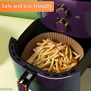 100Pcs Air Fryer Parchment Paper Liners - 6.3 Inch Non Stick Air Fryer Liners Disposable Baking Supplies Roasting Pan Liners for Air Fryer Accessories - Parchment Paper for Air Fryer Liner for Oven