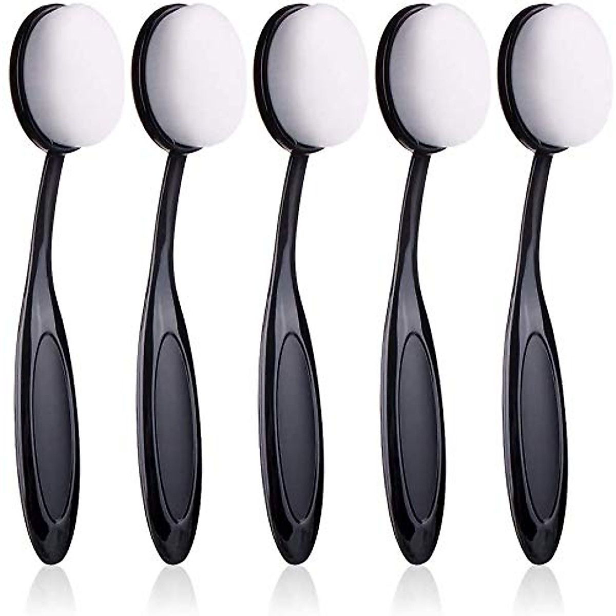 UNIMEIX 5 Pack Blending Brushes for Card Making Blending Tools for Drawing Blending Brush Blender（Size 3, 1.18" Brush Head, Black）
