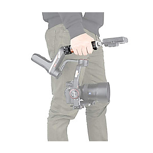 NICEYRIG Wooden Handle Grip for ZHIYUN WEEBILL S, with Multiple Thread Holes and Cold Shoe - 341