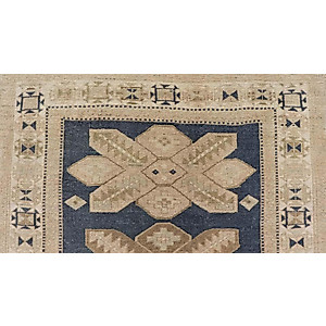 8x10 Beige Oushak Knotted Carpet Hand Made Rug
