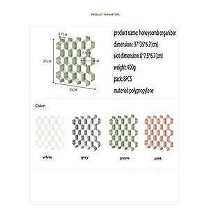 Sock Drawer Organizer, Adjustable Panties Sock Stocking Underwear Honeycombs Clapboard Divider Separator for Underwear Dresser Drawer Storage (White)