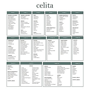 Celita 248 Kitchen Pantry Labels with Spice Jar Labels - Minimalist Modern Food Storage Labels Preprinted - Waterproof Stickers Complete Pantry Labels for Containers