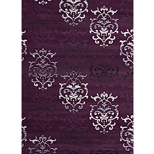 United Weavers Dallas Countess Accent Rug – Lilac, 2x3, Transitional Indoor Area Rug with Abstract Medallion Pattern, Jute Backing