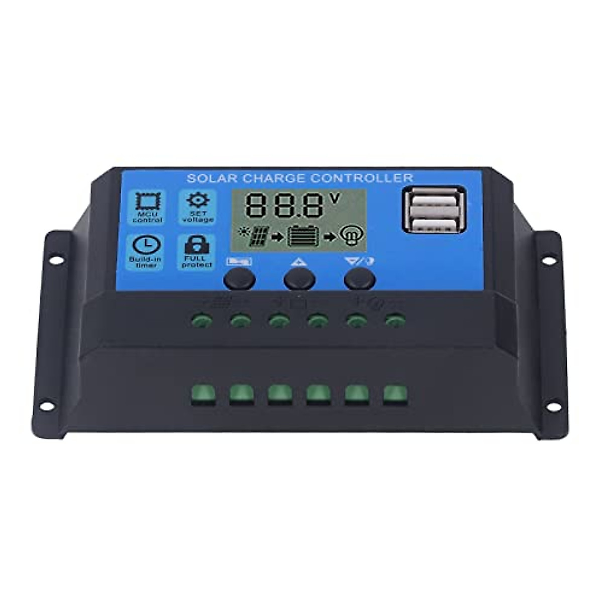 Solar Regulator, Solar Controller LCD Display Power Off Memory PWM for Industry (40A)