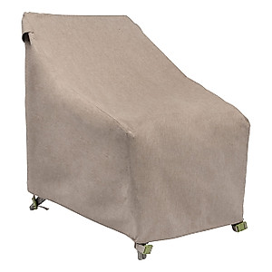 Modern Leisure Basics Patio Chair Cover - Waterproof Fabric - Outdoor Furniture Protection Perfect for Patio, Deck, and Porch - 27" L x 34" W x 31" H - Sandstone