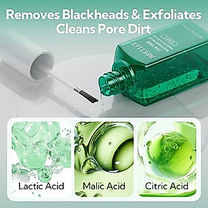 BREYLEE Blackhead Remover Mask, Tea Tree Oil Nose Pore Strips +100 papers, Puntos Negros, Peel Off Mask for Nose and Face, Pore Cleanser Purifying, Brush Desigh