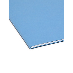 Smead Colored File Folder, 1/3-Cut Tab, Legal Size, Blue, 100 per Box (17043)