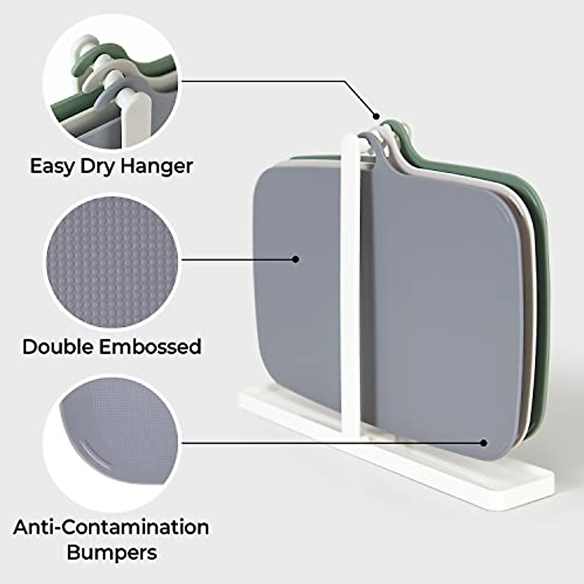 Carrotez Index Plastic Cutting Board With a Stand, Cutting Board Organizer Rack Storage, Cutting Board Organizer Stand Holder, Baking Sheet, Dishwasher-washable