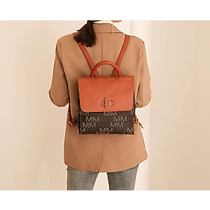 MKF Collection Travel Backpack for Women, Vegan Leather Carry on Backpack Top-Handle Ladies Fashion Bookbag