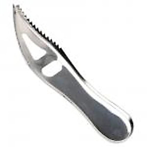 Stainless Steel Fishs Scale Scraper Cleaner Peeler Scaler Remover Cooking Seafood Tools Bottle Opener(1pc)