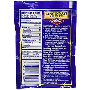 6 Pack Cincinnati Chili Mix Packets